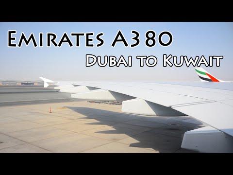 EMIRATES A380 - DUBAI TO KUWAIT! - EK857 (HD) - YouTube