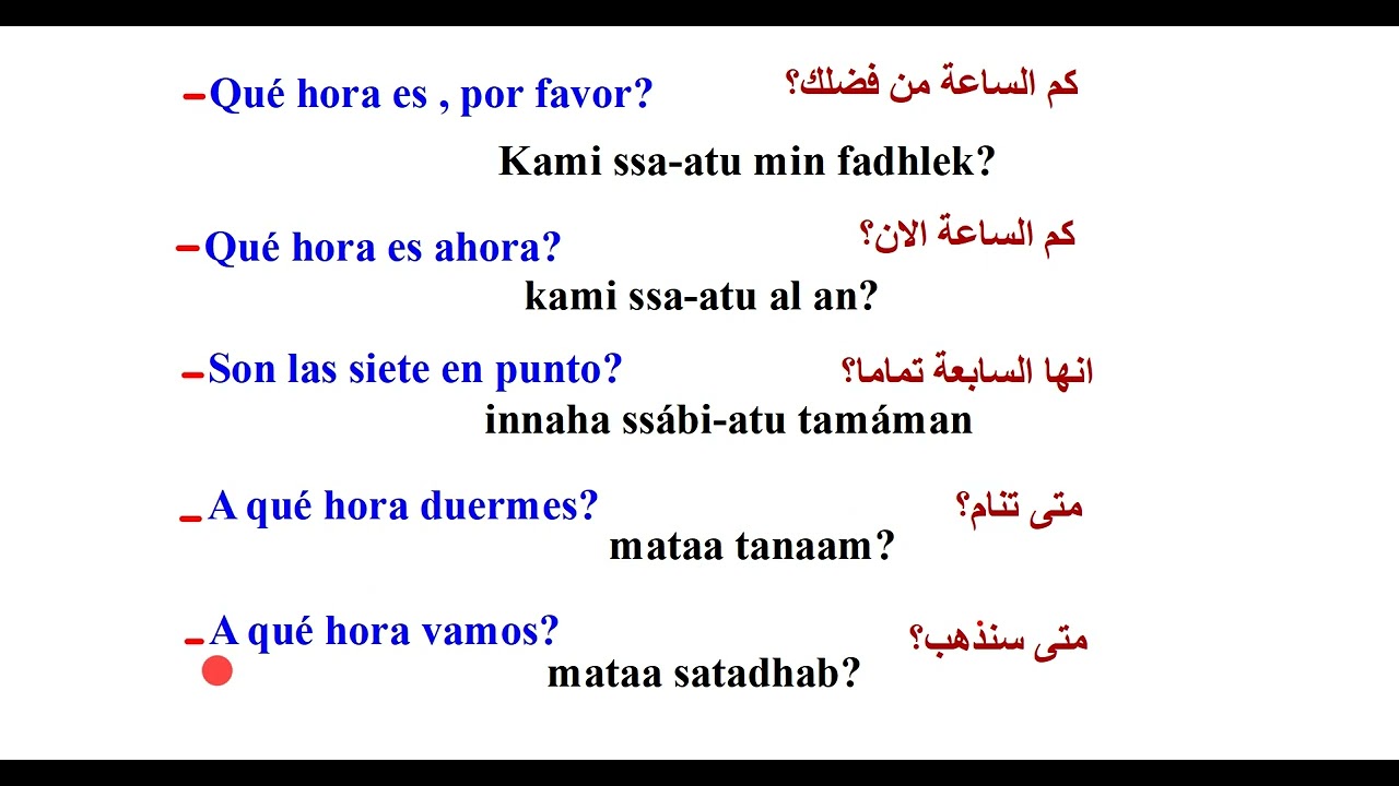 APRENDE ÁRABE FÁCIL ( FRASES ÚTILES EN ÁRABE جمل مستعملة بالاسبانية ...