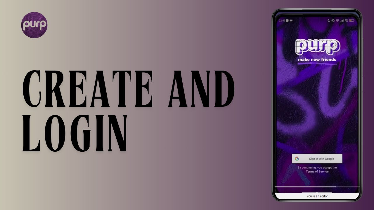 How to Create and Login to Purp Account - YouTube