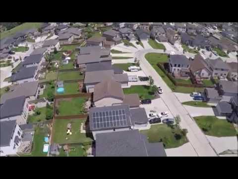 Drone Footage Roof Top Solar Installation - YouTube