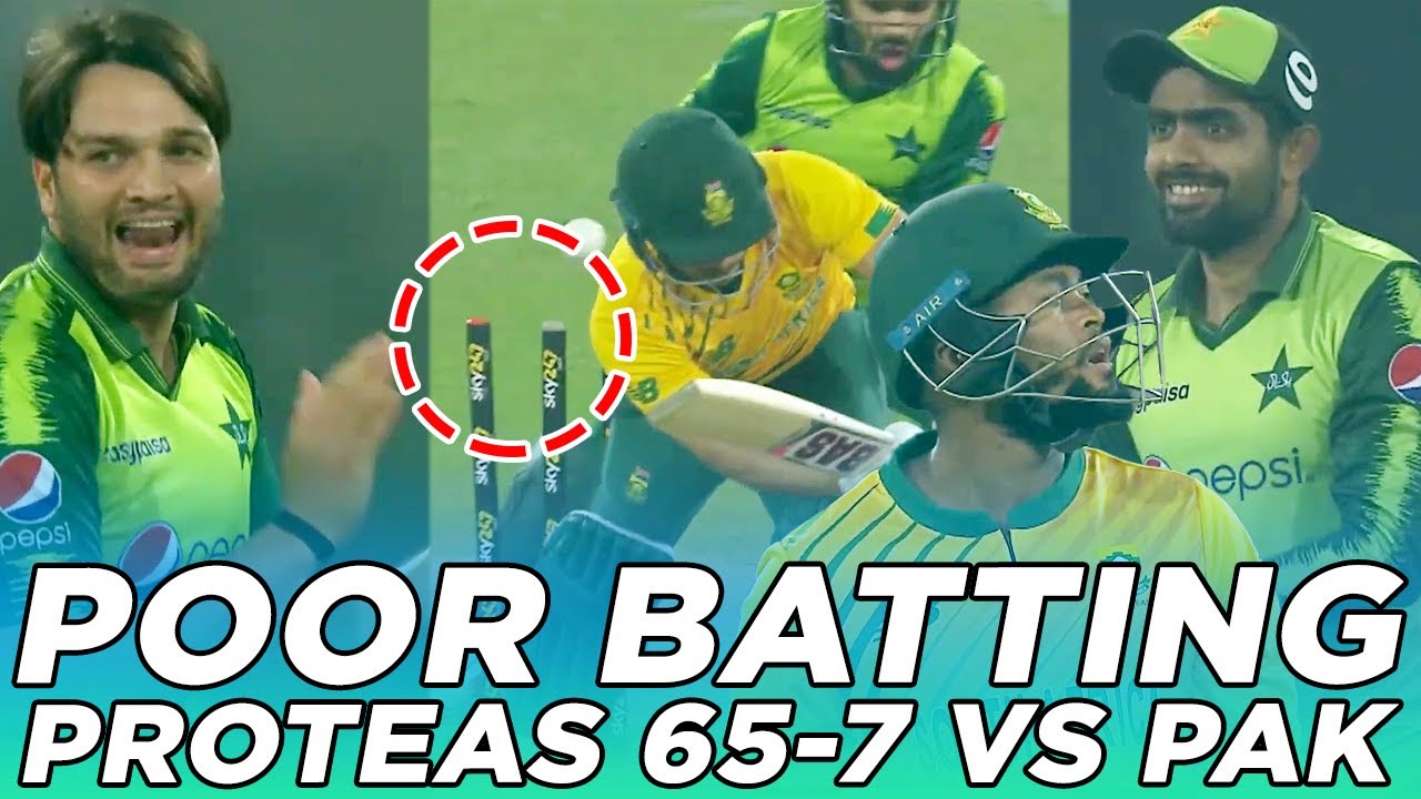 Poor Batting By South Africa | Proteas 65-7 Runs vs Pakistan | Batting ...