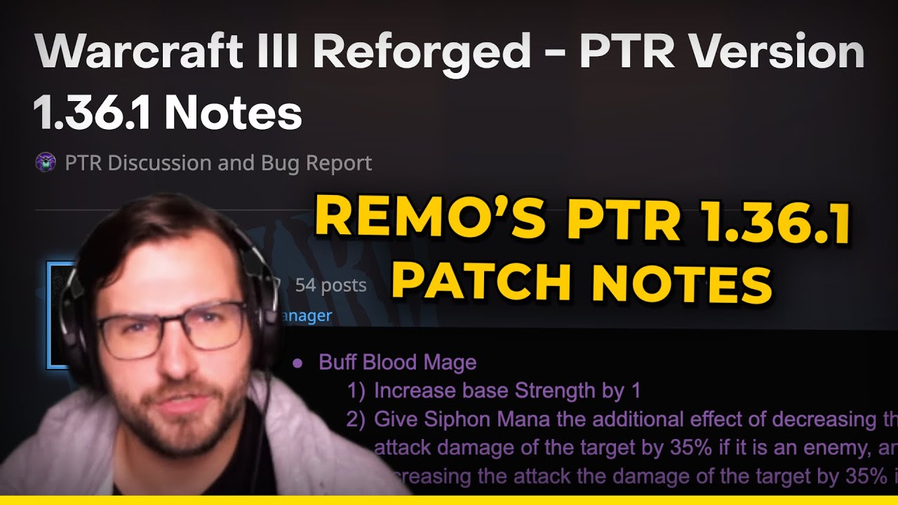 Remo's PTR 1.36.1 Patch Review & Balance Suggestions - YouTube
