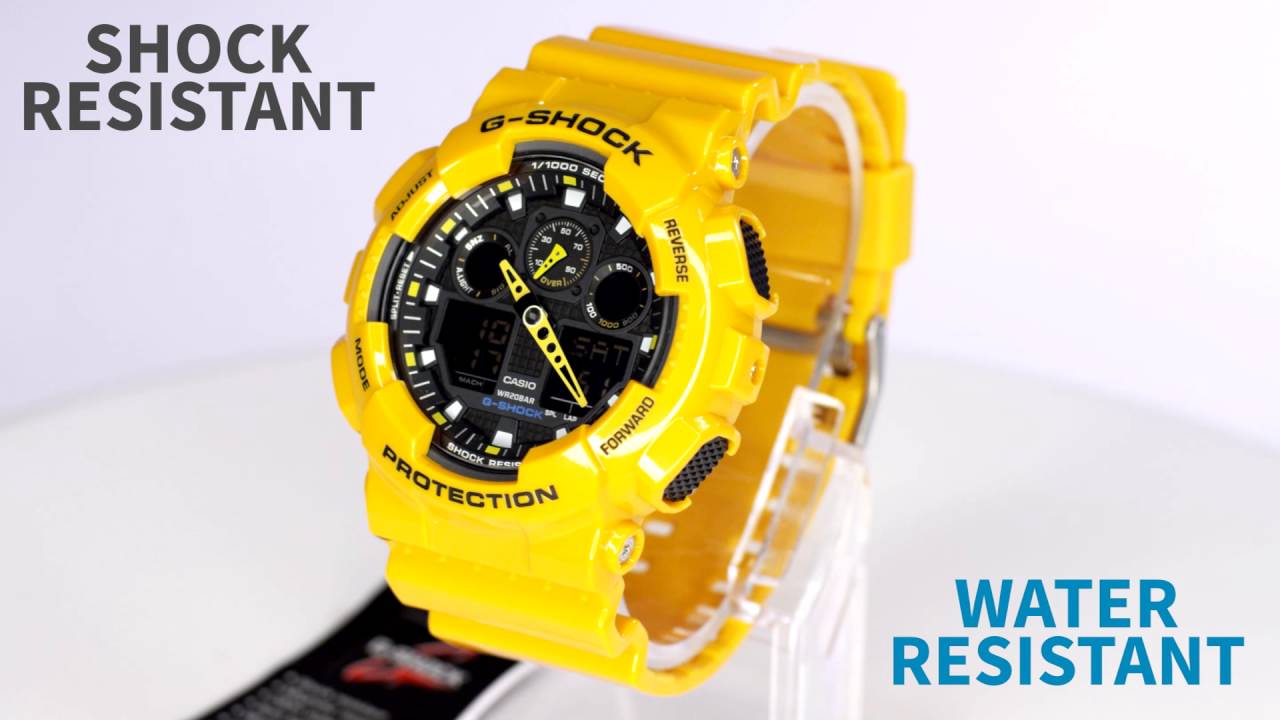 Casio G-Shock GA-100A-9ADR Watch Overview and Main Features - YouTube
