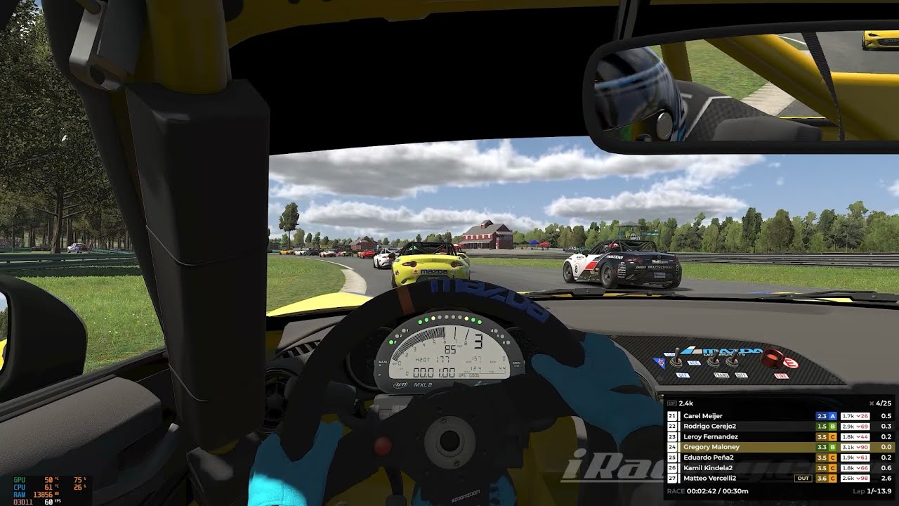 IRacing Advanced MX-5 VIR P25 to P7 - YouTube