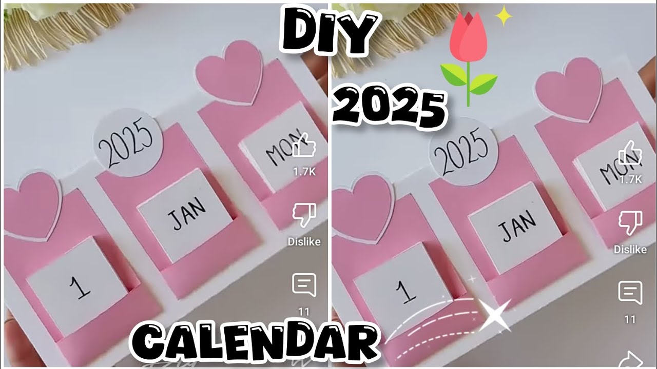 How to make New year 2025 Desk Calendar/ diy calendar/ Handmade ...
