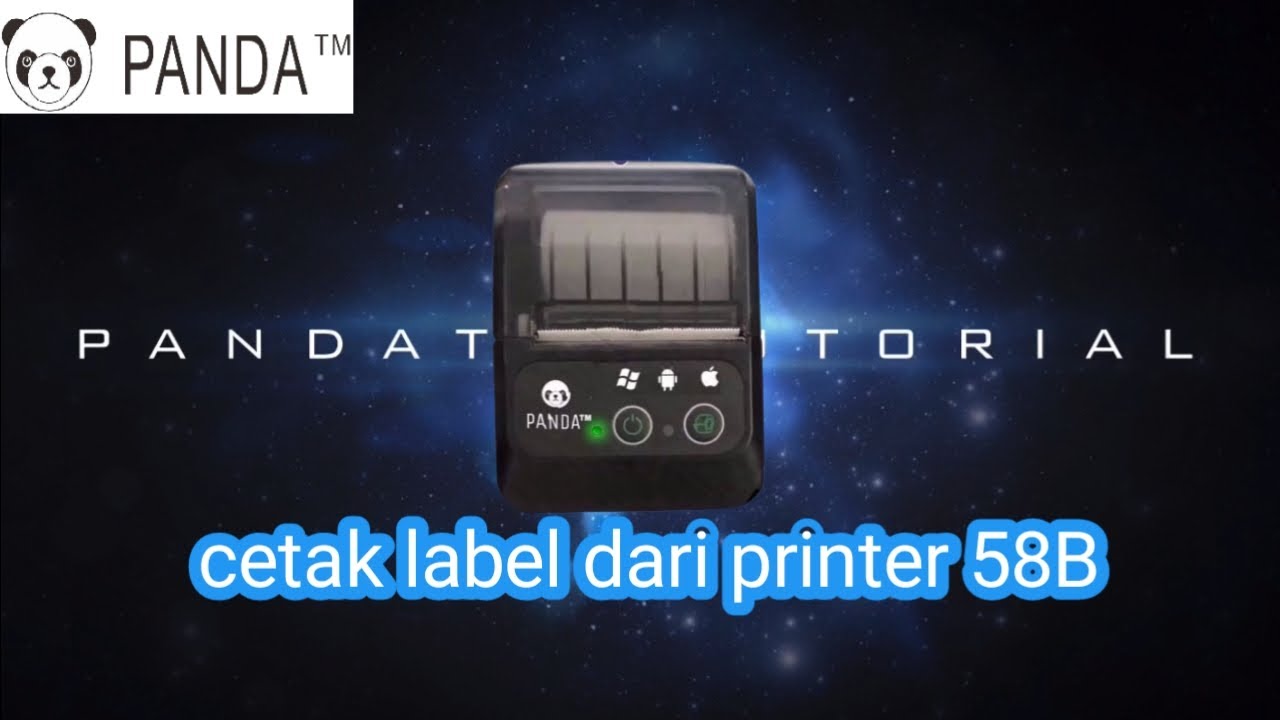 Cetak label Sticker di Printer Panda PRJ-58B dari Hp - YouTube