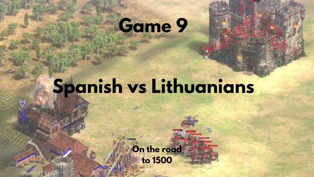 Spanish Rush? | Age of Empires 2 : DE | Road to 1500 | Spanish vs ...
