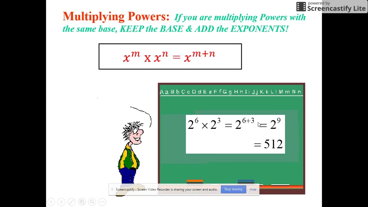 Multiplying and Dividing Indices - YouTube