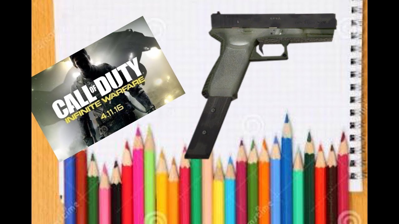 🕹HOW TO DRAW 🖍🖌 ️A G18 GUN FROM CALL OF DUTY WWII🕹 ️ - YouTube