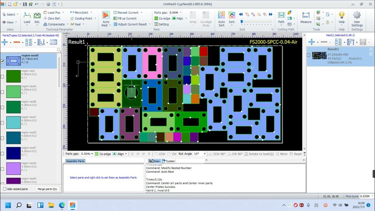 Cypnest - sheet nesting software-Auto nest - YouTube