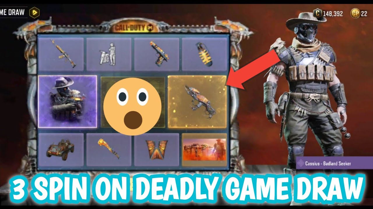 3 SPIN ON DEADLY GAME DRAW IN CODM S1 | LEGENDARY QXR-Fossil Fire GUN ...