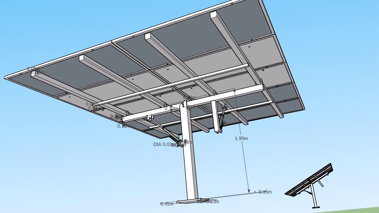 Solar Tracker Structure Design - YouTube
