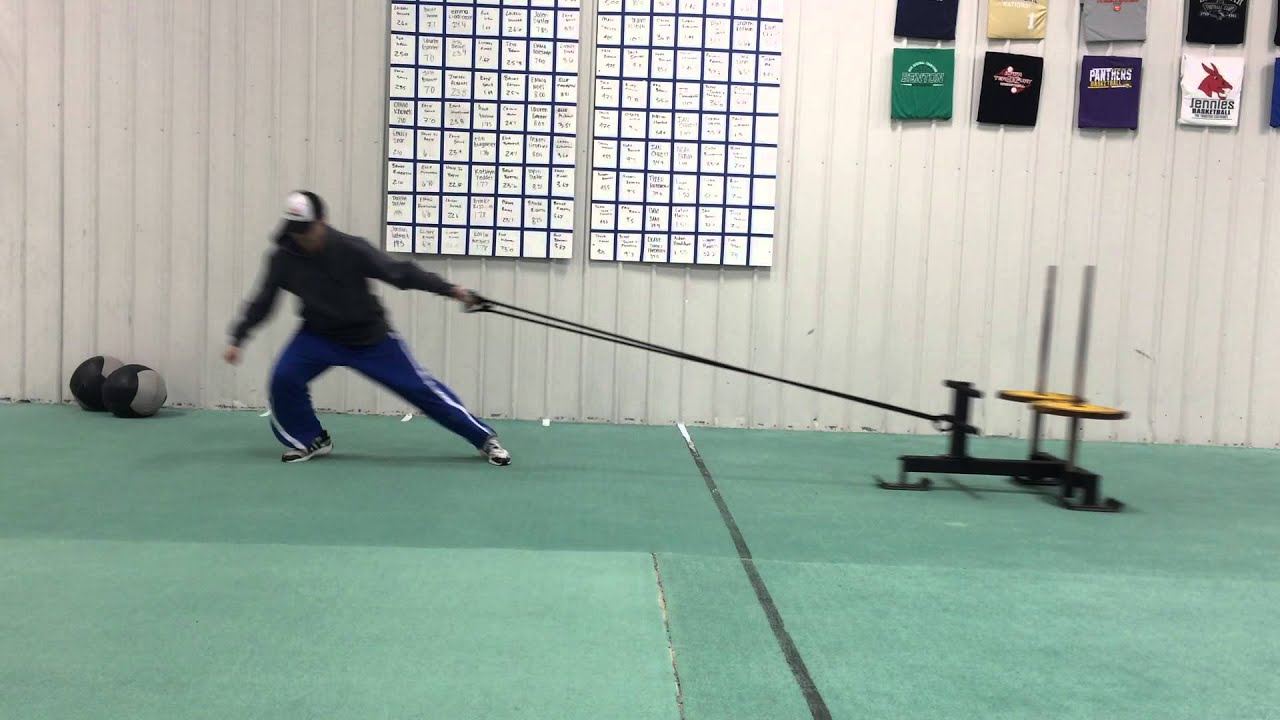 Lateral Shuffle Sled Pull - YouTube