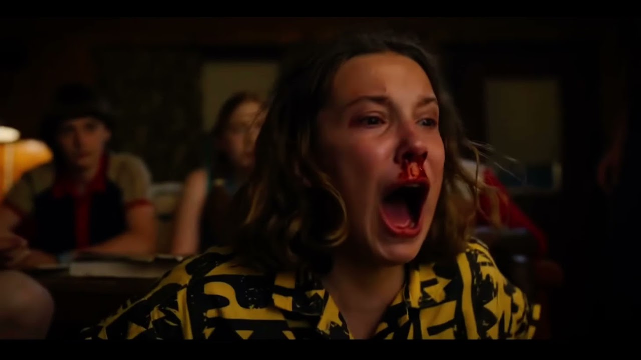 Eleven screaming after talking to Billie - YouTube