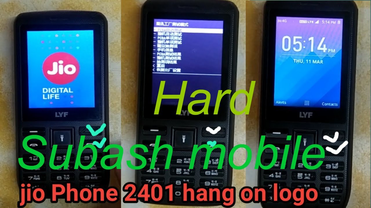 LYF JIO LF 2401 Hard reset & Password Unlock - YouTube