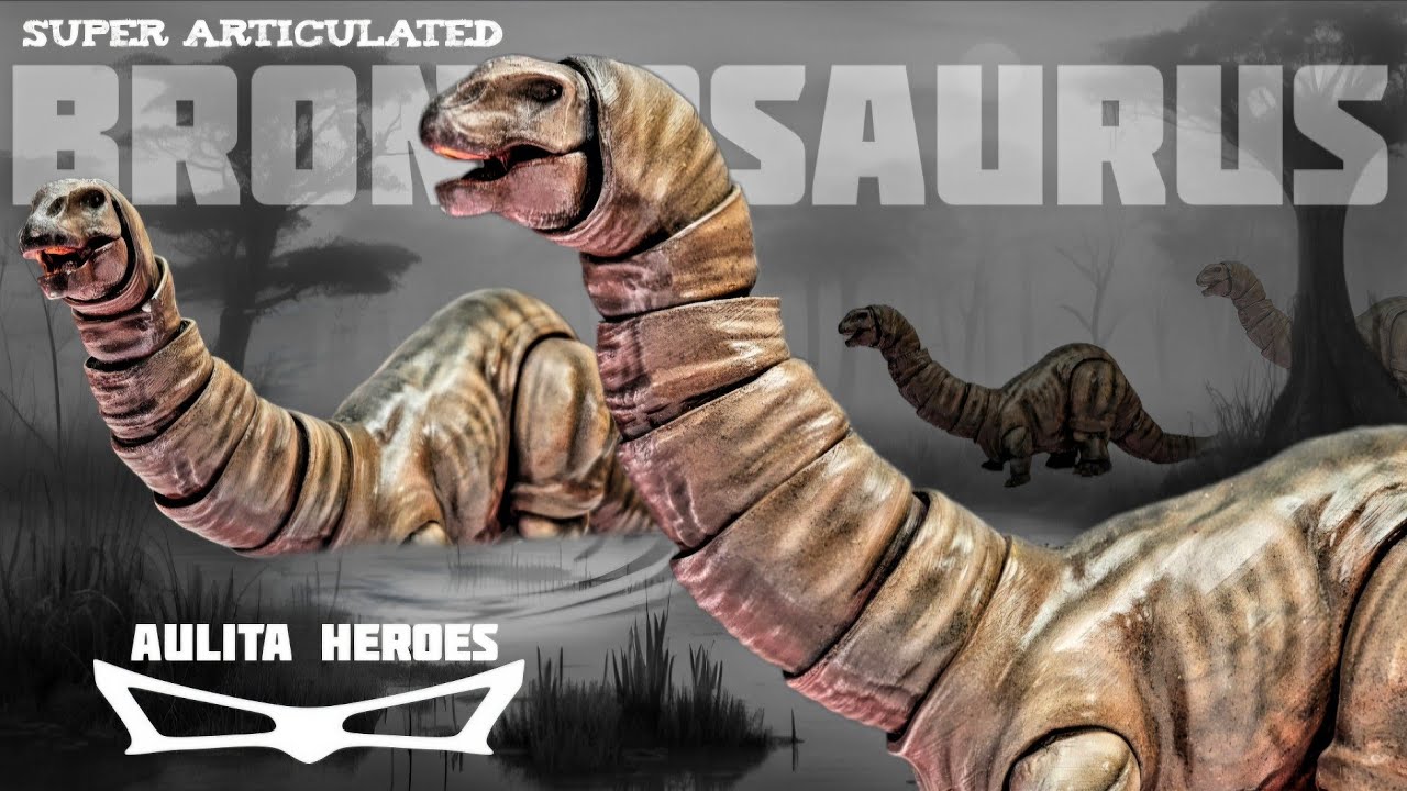 GIGANTIC Super Articulated Brontosaurus!!! Aulita Heroes vintage style ...