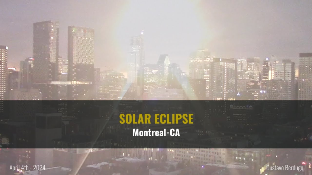 Solar Eclipse - Montreal, Canada - YouTube