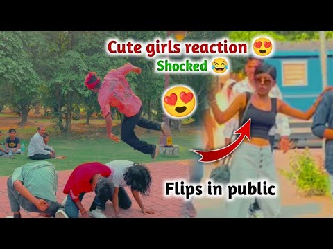 crazy flips in public reaction / tubu michael - YouTube