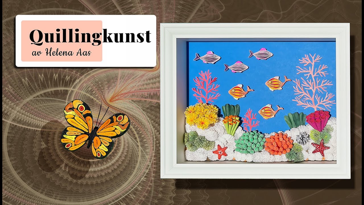 Quilling picture coral reef with pink corals - YouTube