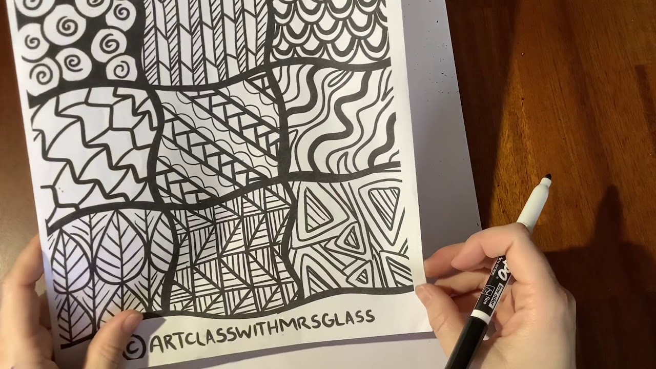 Tangle Pattern 18- Triangle Maze - YouTube