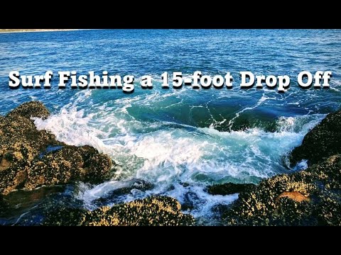 Surf Fishing a 15-foot Drop Off: Reef Fishing In California - YouTube