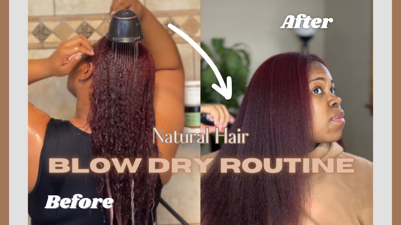 How to: Blow dry & Stretch Type 4 NATURAL HAIR without Heat Damage ...