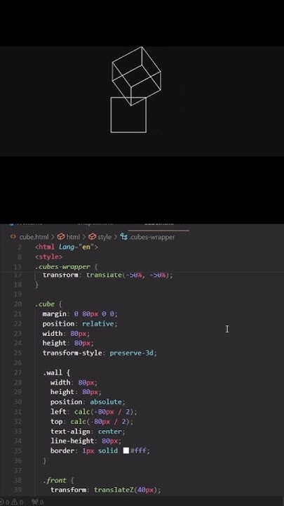 Line Cube Animation Html Css Coding Shorts🖇️ Coding Shorts