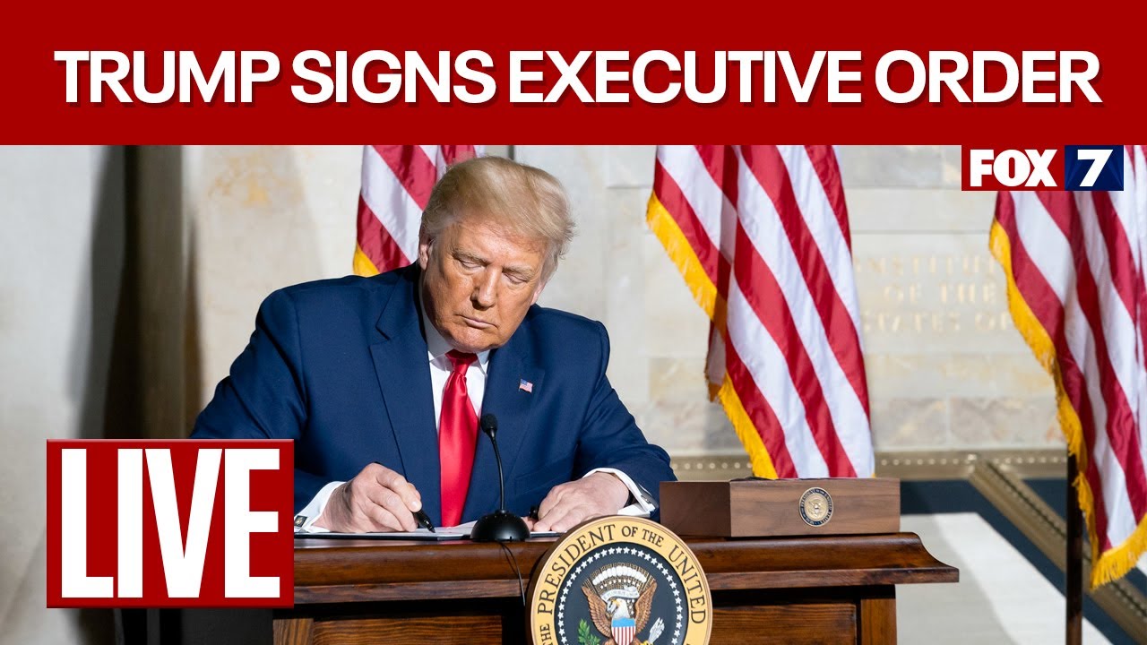 President Trump signs executive orders | FOX 7 NEWS - YouTube