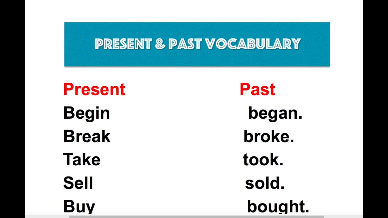 PRESENT & PAST WORDS - YouTube