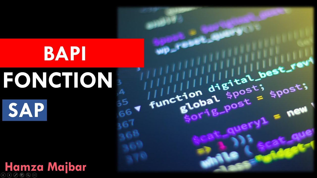 Tout ce qu'il faut connaitre sur les BAPIs (SAP) - YouTube