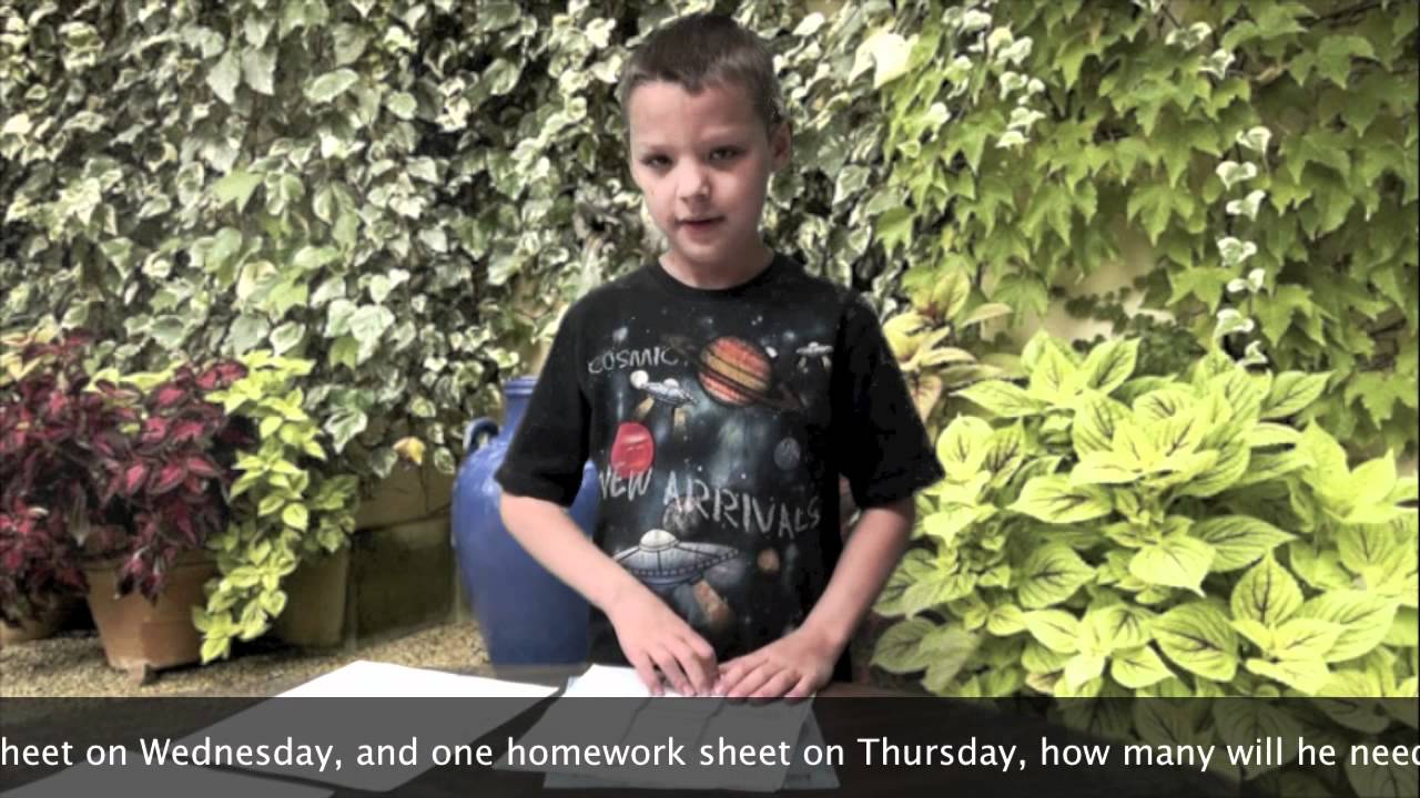 Homework Story Problem - YouTube