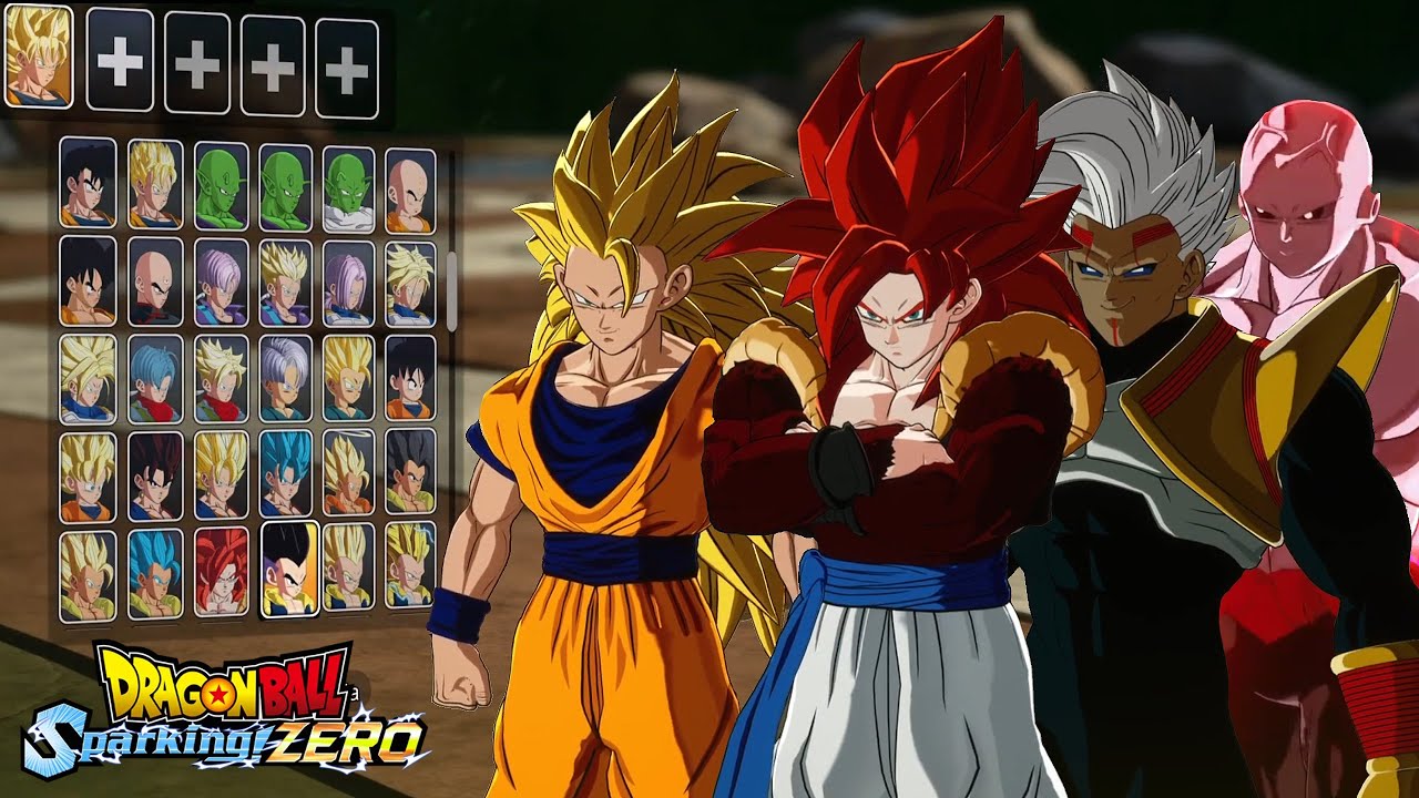 DRAGON BALL: SPARKING! Zero - ALL CHARACTER CUSTOMIZATION, ALL COSTUMES ...