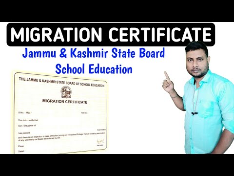 Jammu Kashmir State Board School Education migration certificate - YouTube
