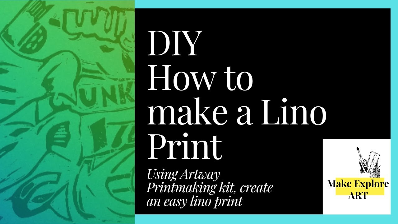 LINO PRINTING How to make a lino print inspired by sweets #artway # ...