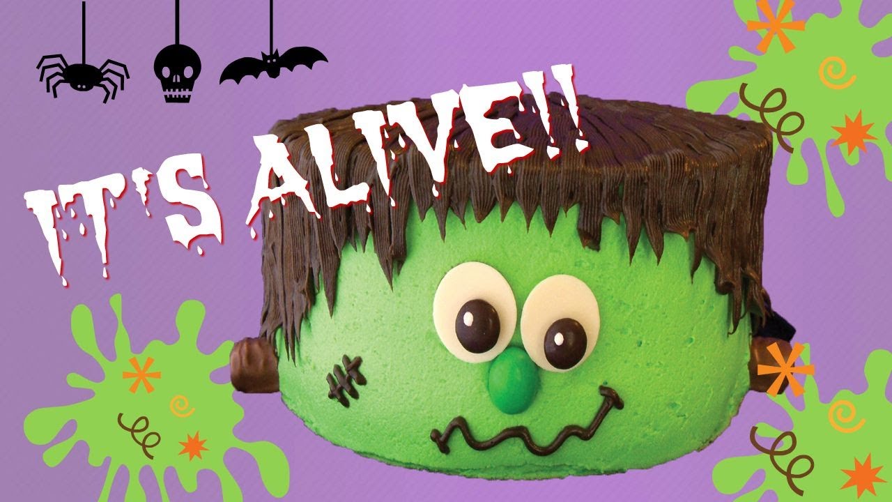 How to Make a Giant Frankenstein Cake For Halloween! - YouTube