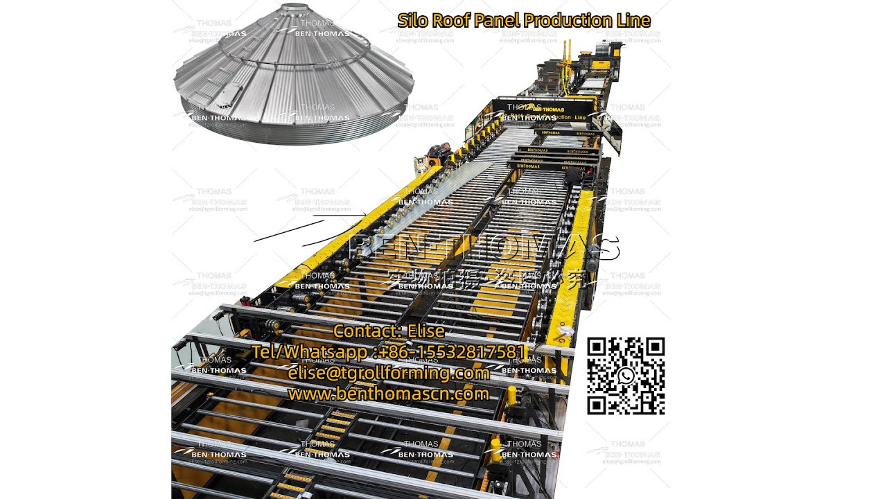 Grain silo roof production line | silo roofing automatic production ...