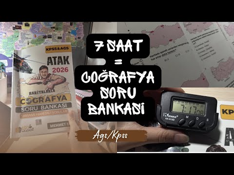 7 Saatte Coğrafya Soru Bankası Biter mi? |KPSS / AGS #ags 