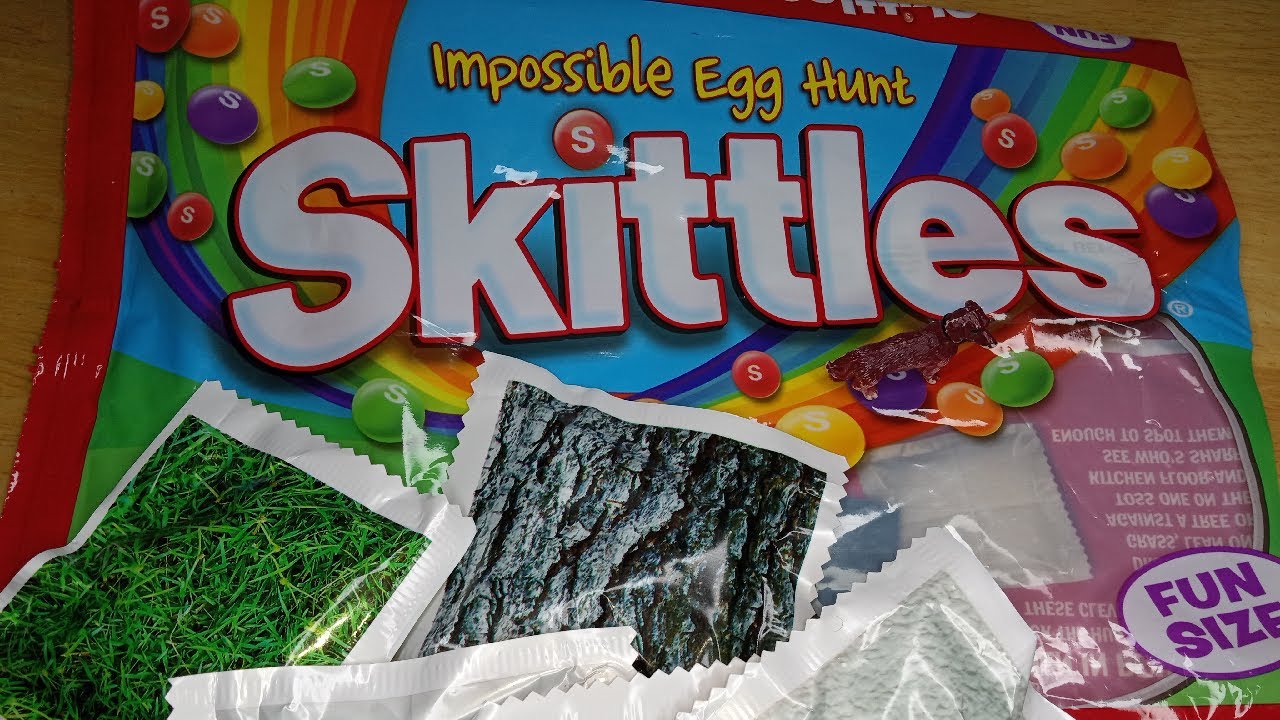 Unboxin Doxin - Impossible Egg Hunt Skittles Candy Fun Size - YouTube