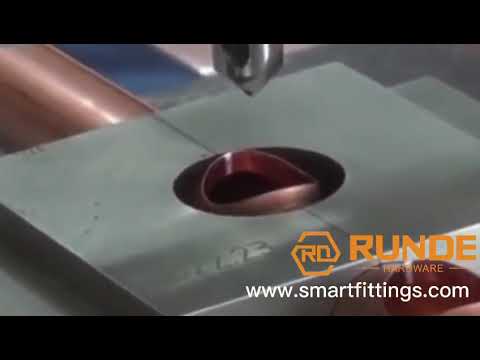 drilling hole on copper pipe,pls visit us at www.smartfittings.com for ...