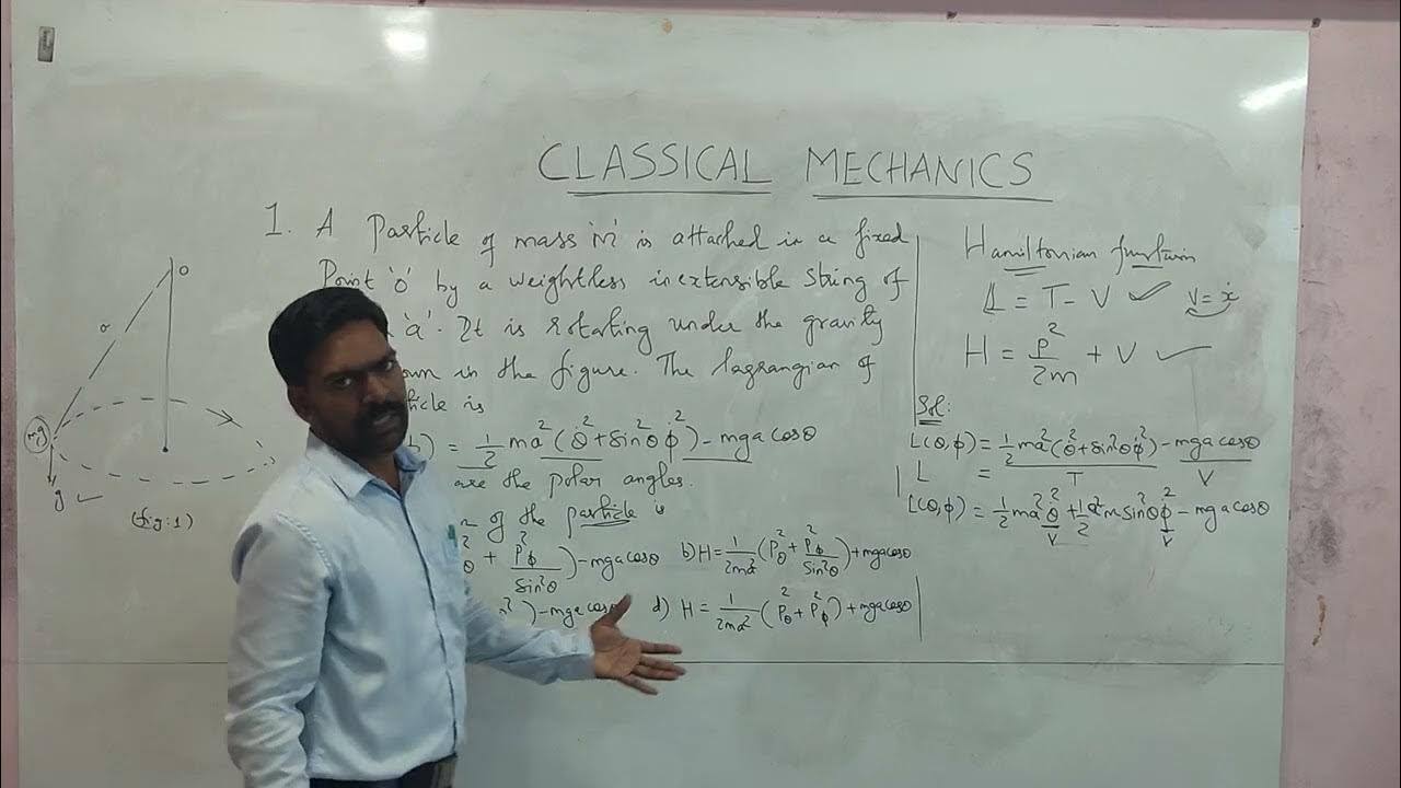SJCTNC K.ELAYA KUMAR PPH11A CLASSICAL MECHANICS UNIT-III HAMILTONIAN FUNCTION - YouTube
