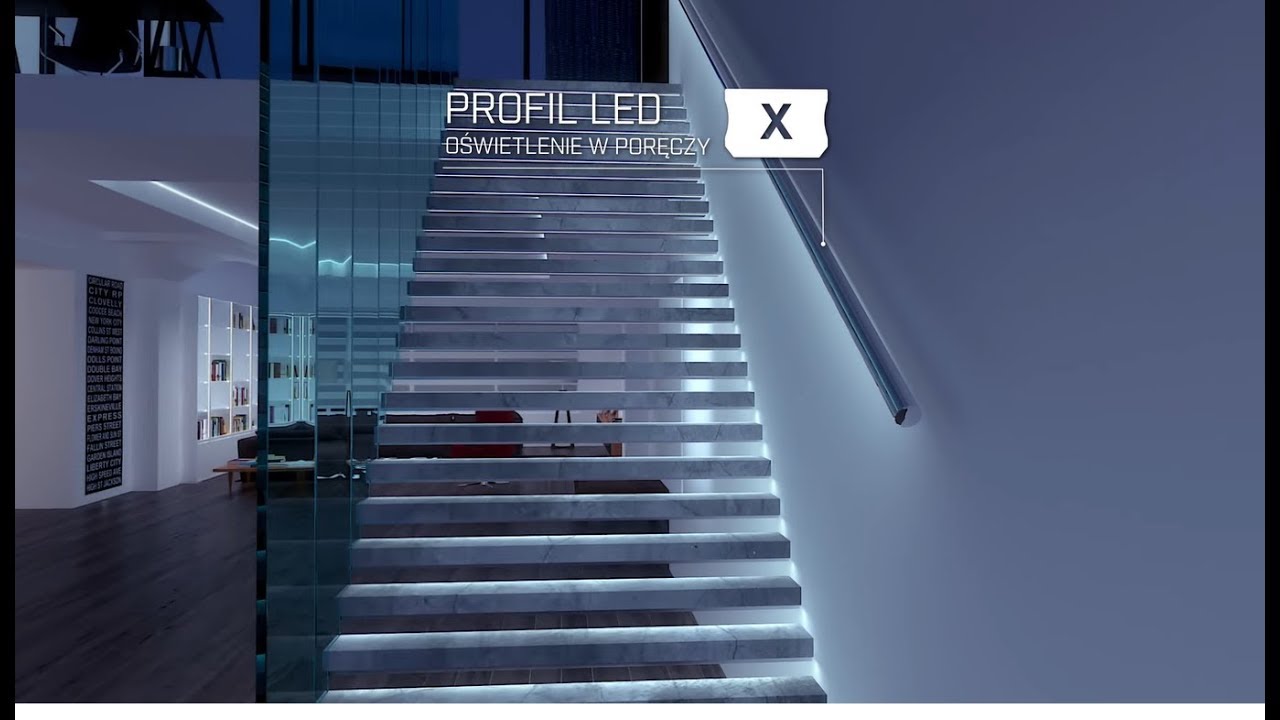Montaż taśmy LED w profilu aluminiowym „X”. Montaż profilu LED ...