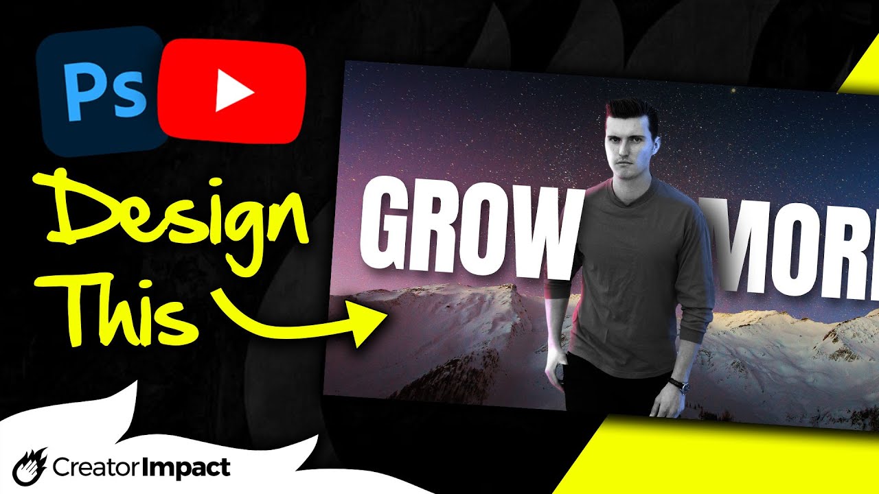 Design this 'Split Text' YouTube Thumbnail in Photoshop (YouTube ...