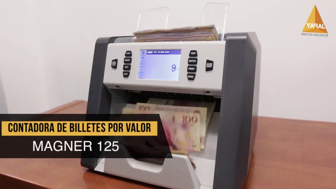 Contadora de billetes Magner 125 - YouTube