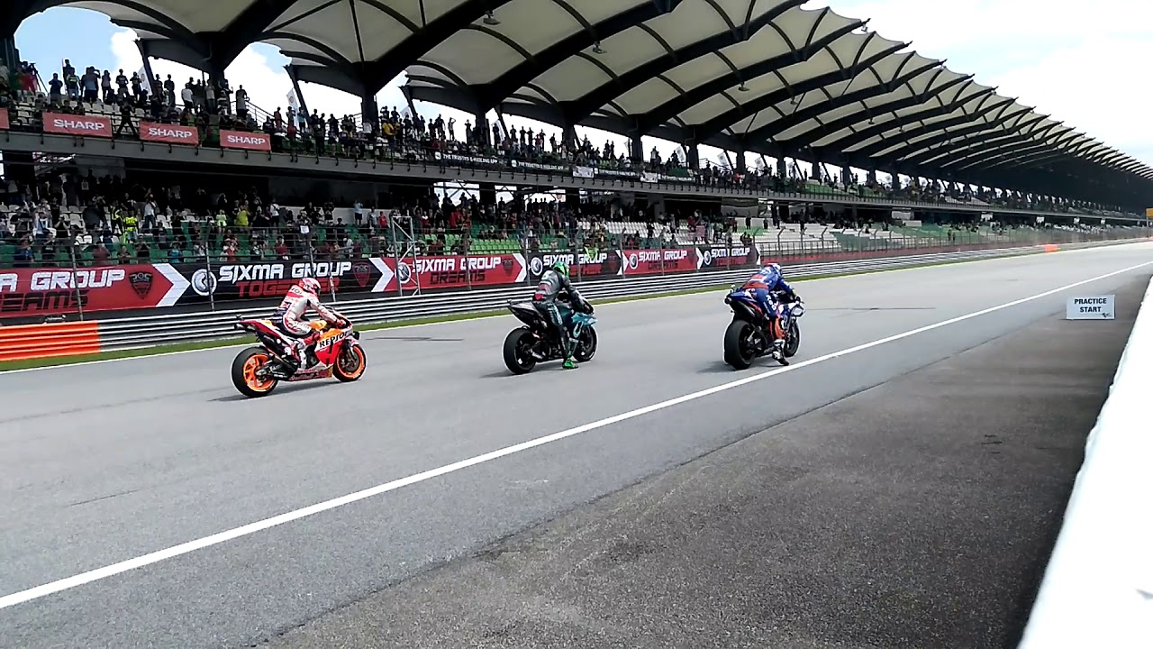 Motogp Start Practice Sepang 2019 - YouTube
