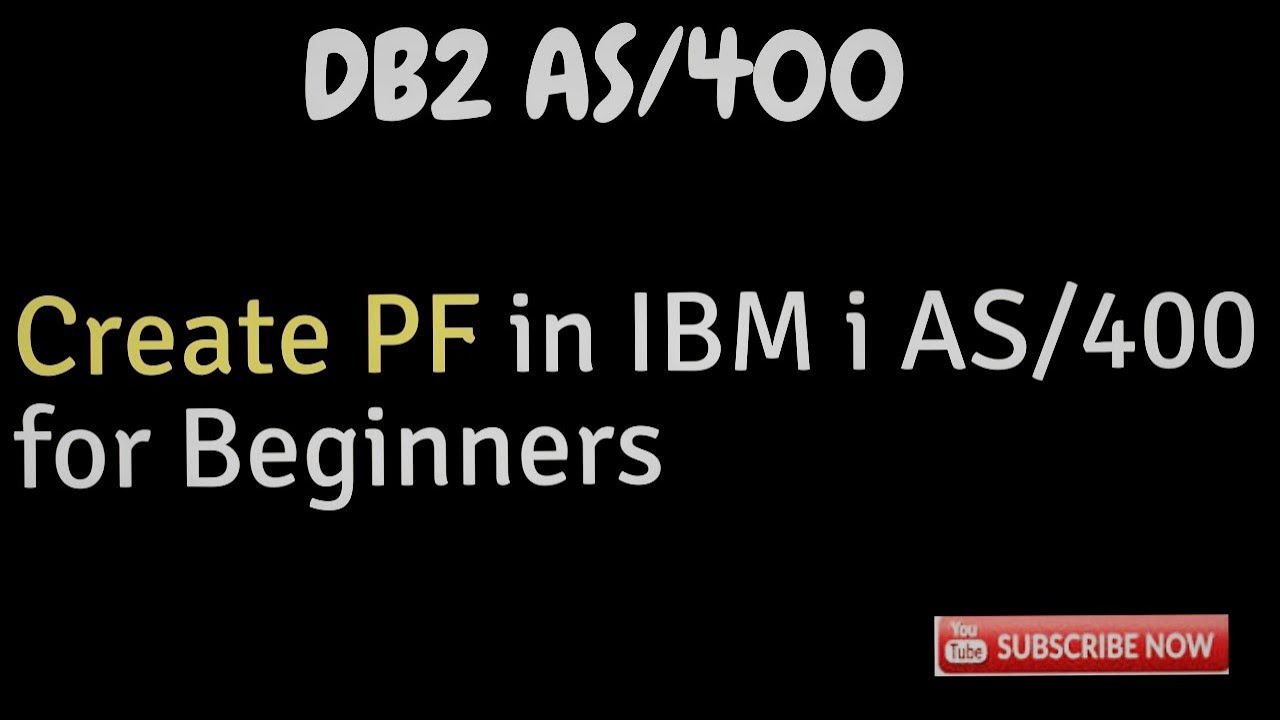 How Create Physical File In Ibm I As400 In 2020 Youtube
