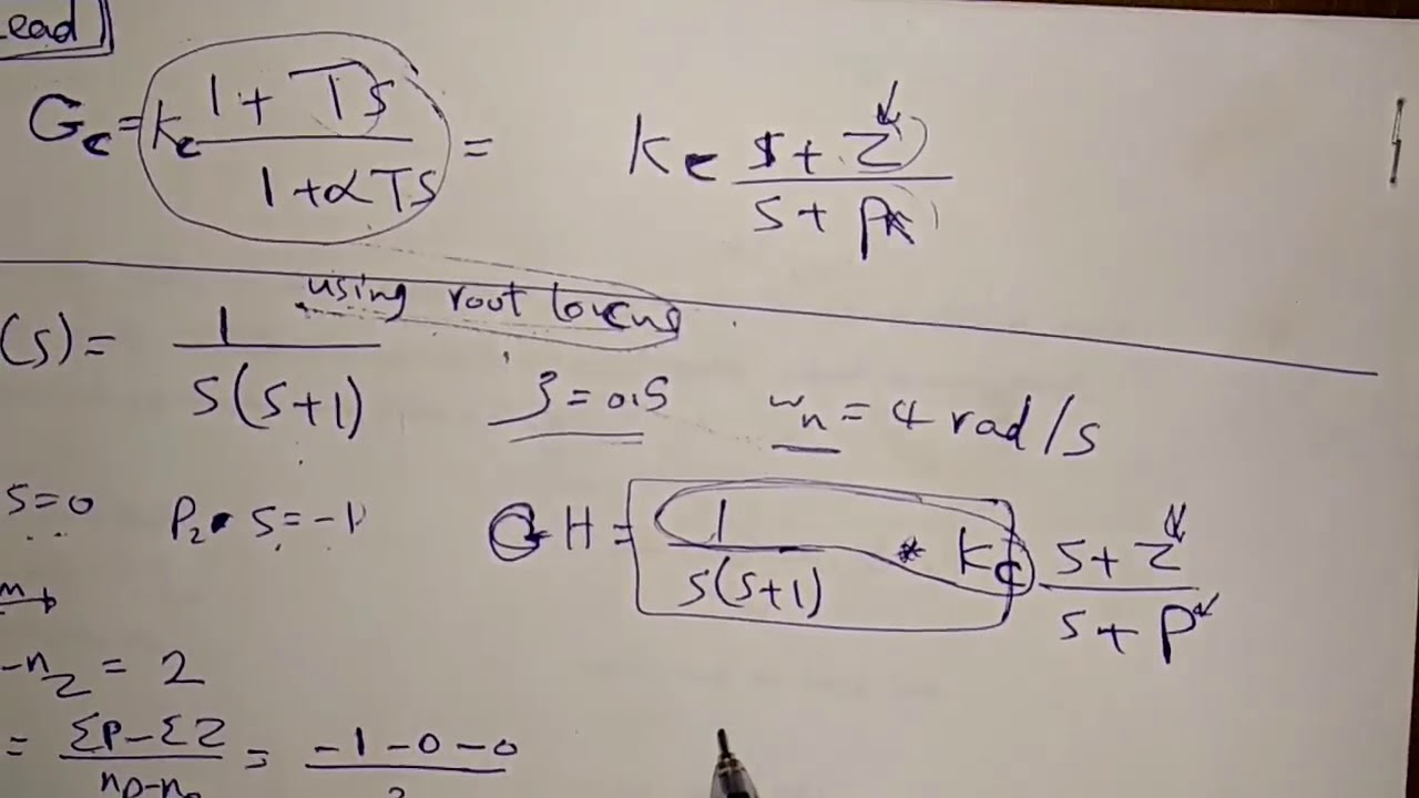 Automatic Control | PID Controller & Compensation Design Using Root ...