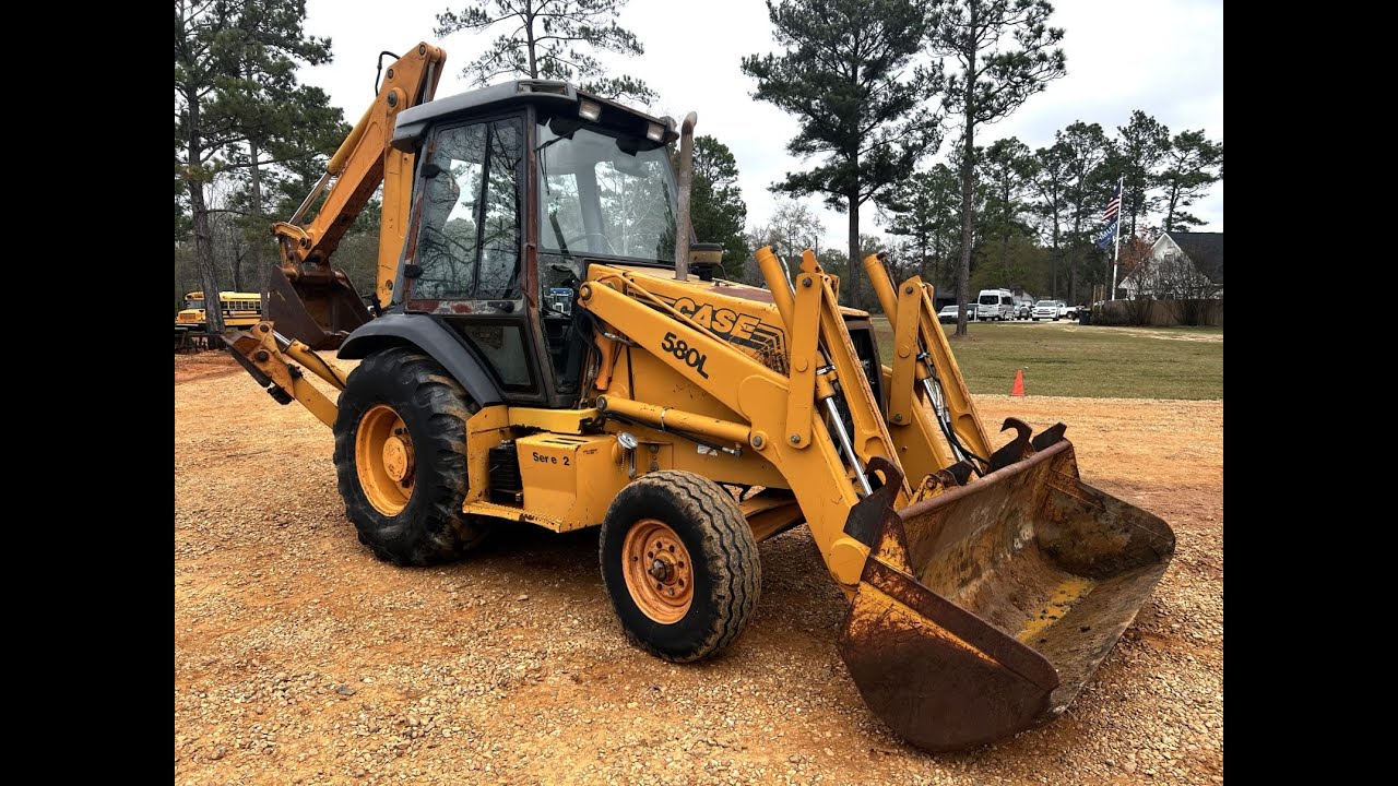 Case 580L Series 2 Enclosed Cab Loader Backhoe (5,797 Hours) - YouTube