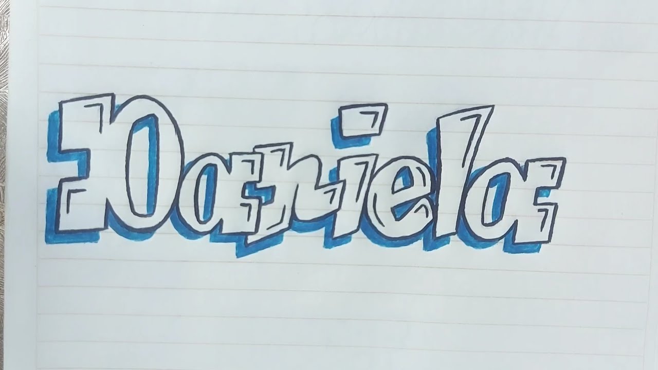 Como hacer lettering Daniela - YouTube