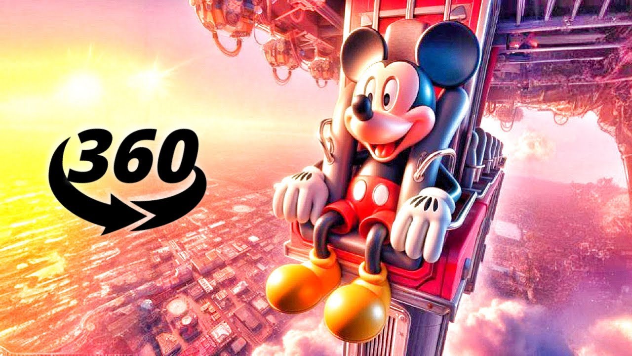 Disney's 100 Years Anniversary Mickey Mouse Drop Tower Coaster Ride ...