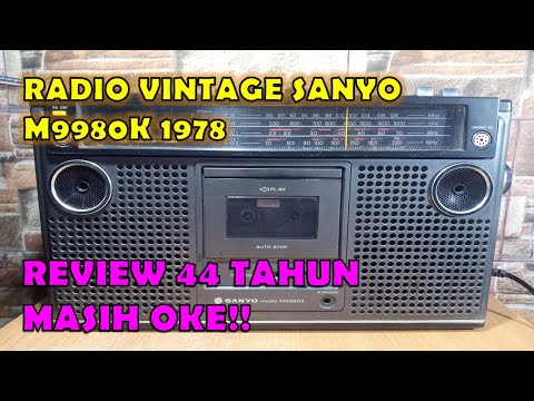 RADIO TAPE BOOMBOX SANYO M9980K | RADIO ANTIK - YouTube